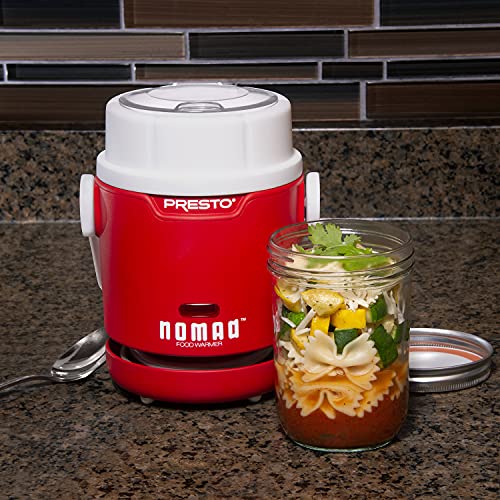 Presto 06015 Nomad Mason Traveling, Portable Food Warmer, 1 Pint Jar, Red