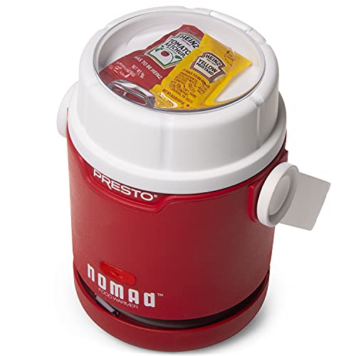 Presto 06015 Nomad Mason Traveling, Portable Food Warmer, 1 Pint Jar, Red