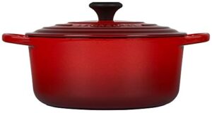 le creuset enameled cast iron signature round dutch oven, 5.5 qt., cerise