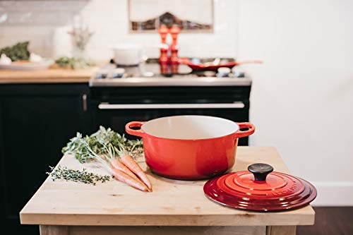 Le Creuset Enameled Cast Iron Signature Round Dutch Oven, 5.5 qt., Cerise