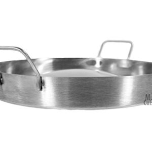 M.D.S Cuisine Cookwares Stainless Steel Comal Convex 16" Round Cook Griddle Taco Grill Pan Heavy Duty