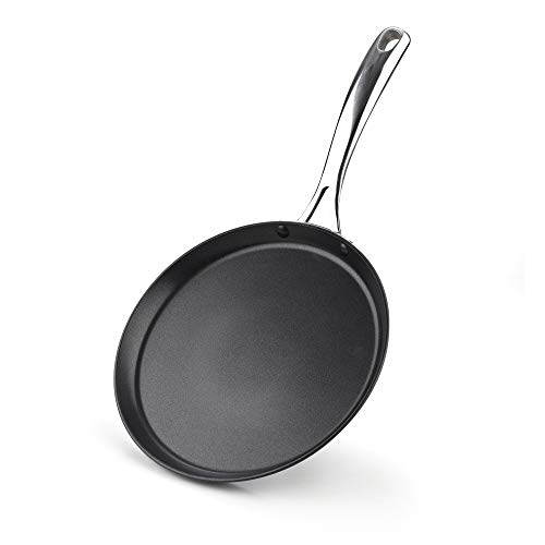 Cooks Standard Nonstick Hard Anodized 9.5-inch 24cm Crepe Griddle Pan, Black