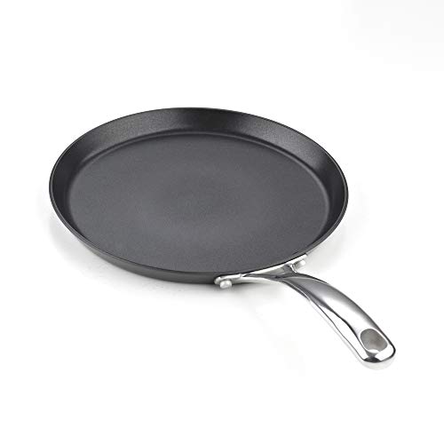 Cooks Standard Nonstick Hard Anodized 9.5-inch 24cm Crepe Griddle Pan, Black