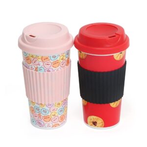 6 PACK Heat-resistant Silicone Nonslip Coffee Cup Reusable Glass Bottle Mug Cup Sleeve for Hot Drinks