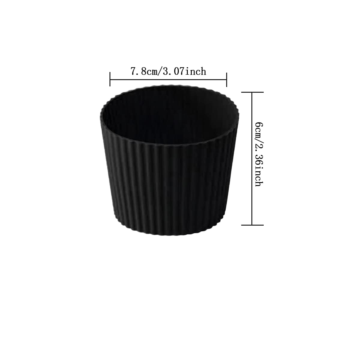 6 PACK Heat-resistant Silicone Nonslip Coffee Cup Reusable Glass Bottle Mug Cup Sleeve for Hot Drinks