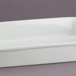 HIC Oblong Rectangular Baking Dish Roasting Lasagna Pan, Fine White Porcelain, 13-Inches x 9-Inches x 2.5-Inches, 13 x 9