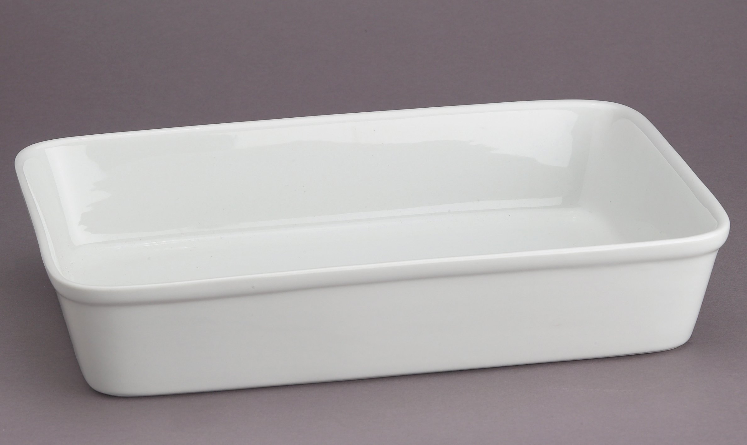 HIC Oblong Rectangular Baking Dish Roasting Lasagna Pan, Fine White Porcelain, 13-Inches x 9-Inches x 2.5-Inches, 13 x 9