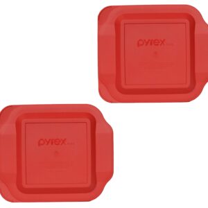 Pyrex 222-PC 2qt Red Lid (2-Pack)