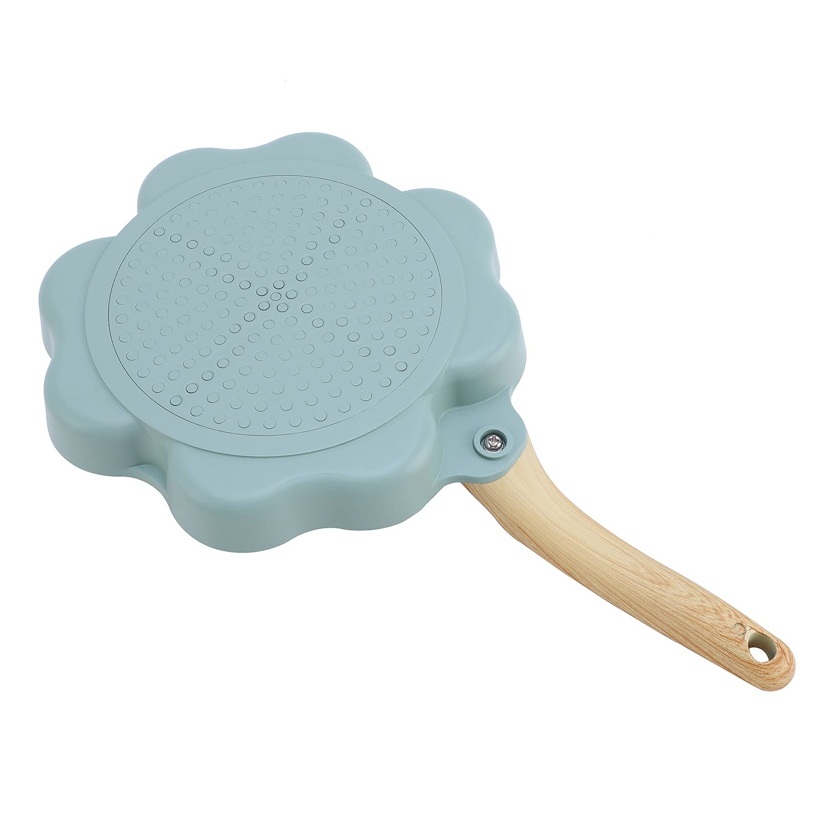 DAFEIKE Heart Pancake Pan Heart Shape Egg Pan Nonstick 4 Leaf Clover Egg Frying Pan Non Stick Aluminum Heart Egg Skillet, Green