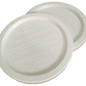 Weck Jar Keep-Fresh Plastic Lids, 2-pack (Large) Fits 740, 741, 742, 743, 738, 739, 744, 745, 748, 974 (Large = 100mm / 4)