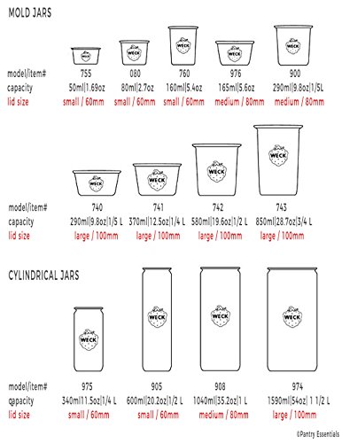 Weck Jar Keep-Fresh Plastic Lids, 2-pack (Large) Fits 740, 741, 742, 743, 738, 739, 744, 745, 748, 974 (Large = 100mm / 4)