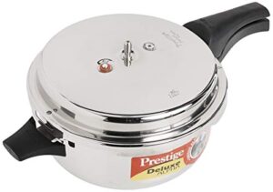 prestige deluxe stainless steel deep pressure pan 5 liters