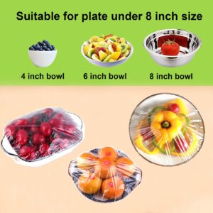 Fresh Keeping Bags 100 PCS, Reusable Elastic Food Storage Covers, Plastic Adjustable Sealing Bowl Lids, Fresh Keeping Caps, Stretch Wrap Food Covers for Outdoor Picnic Kitchen