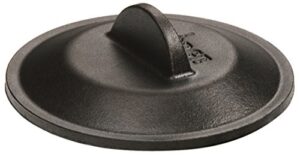 lodge cookware cover, cast iron, 5 inch, black