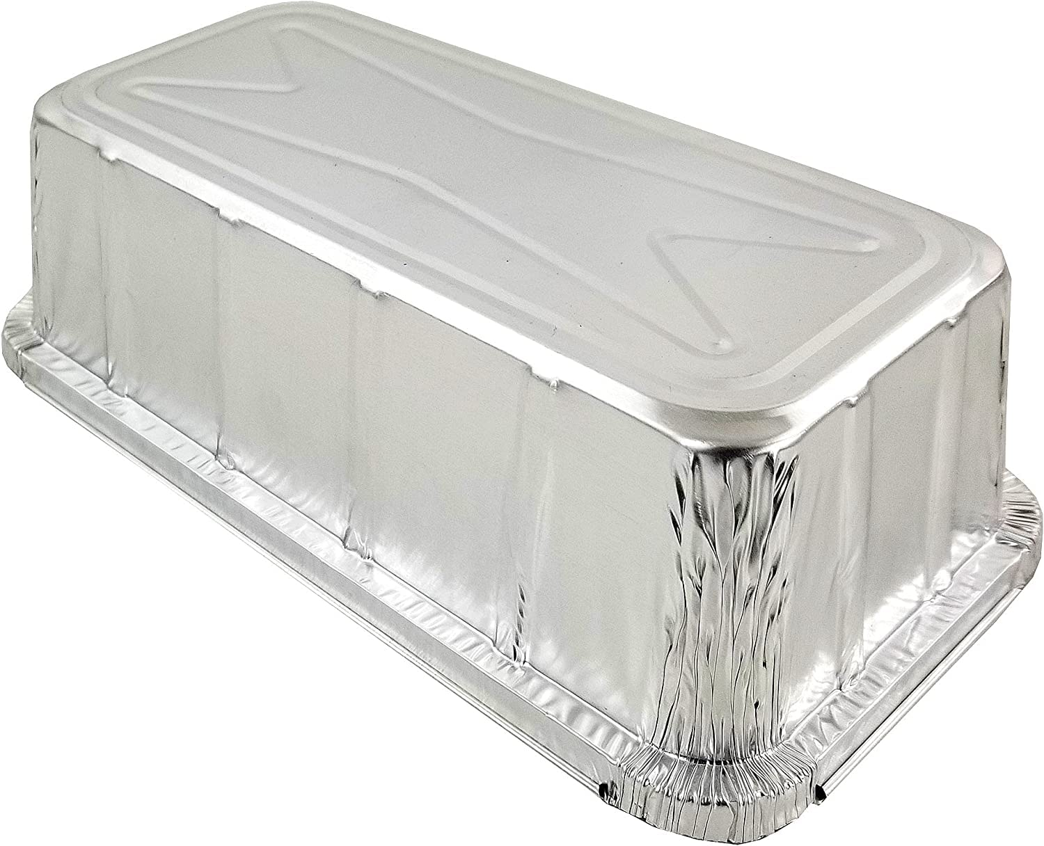 D&W Fine Pack A86 2 lb. Aluminum Foil Loaf/Bread Pan Tins w/Foil Board Lid (Pack of 25 Sets)