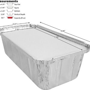 D&W Fine Pack A86 2 lb. Aluminum Foil Loaf/Bread Pan Tins w/Foil Board Lid (Pack of 25 Sets)