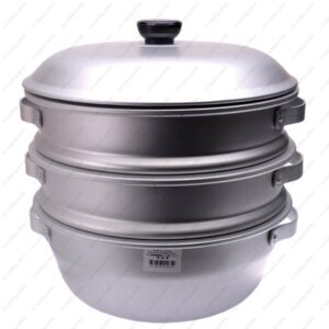 m.v. trading st40 3-tier aluminum steamer, 16-inch