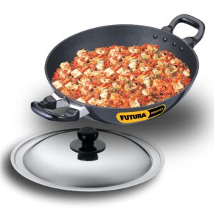 futura q55/nk25s fry pan, kadhai, 2.5 liter, gray