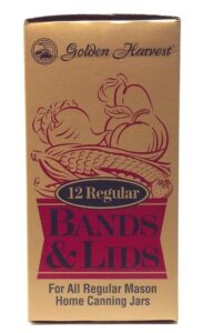 golden harvest 12 regular bands and lids for all regular mason home canning jars