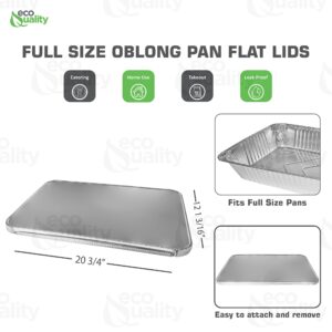 Heavy Duty Full Size Deep Aluminum Pans with Lids Foil Roasting & Steam Table Pan 21x13 inch - Deep Chafing Trays for Catering Disposable Large Pans for Baking, Reheating, Grilling (10 PACK)