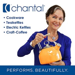 Chantal Enamel on Steel Whistling Teakettle, 1.6 quart, Onyx