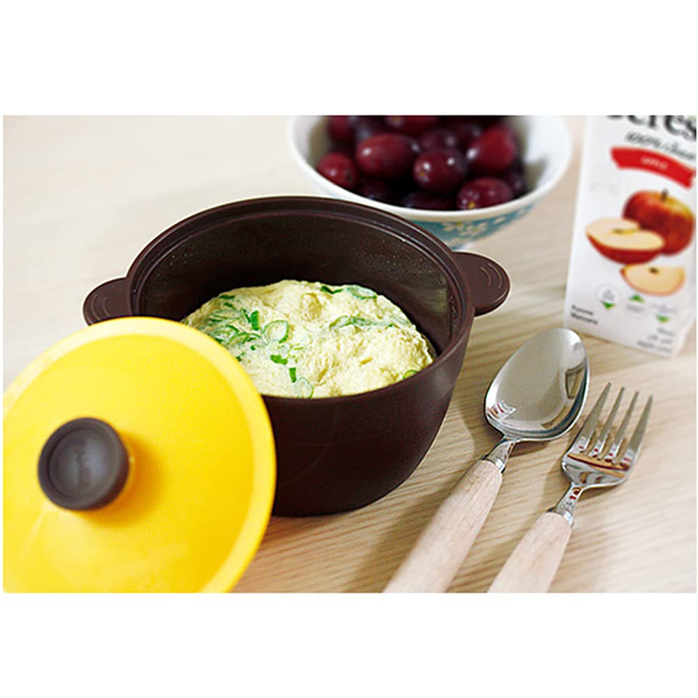 Silicone Microwave Egg Steaming Pot Steamer Egg Cooker (Red)