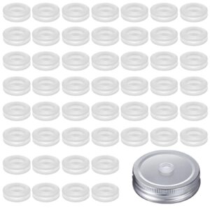 wesiti 50 pcs silicone straw hole grommets for mason canning jar airlock grommet fermenter lid grommet rubber straw grommets for straws, airlock beer wine plastic bucket fermenter lids, 8 mm