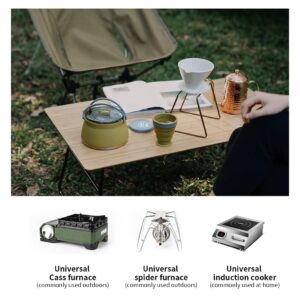 TOWRITE Portable Silicone Kettle for Travel and Camping 1000ml Water Tea Cookerware for Boiling Water Outdoors