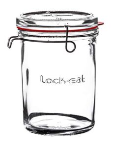 luigi bormioli lock-eat food jar xl, 34 ounce