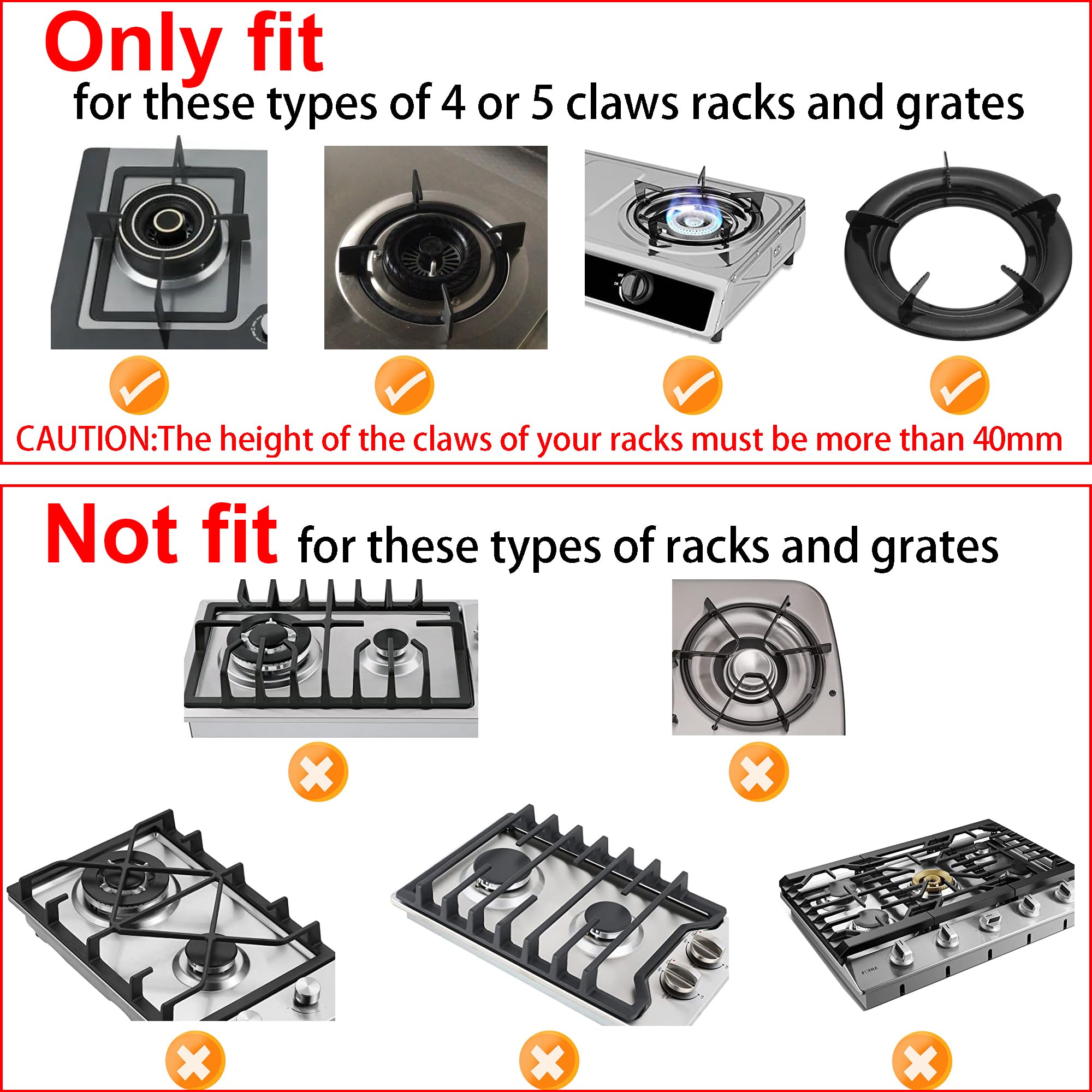 IEUYO Cast Iron Wok Support Ring Burner Ring for Gas Stove Rack Pot Holder Anti-skid Time-saving and Energy-saving for 4 claws racks or grates