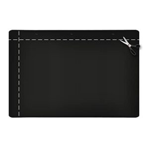 Glass Stove Top Cover Cooktop Protector for Electric Stove, 36 x 24 Inch Waterproof Heat Resistant Mat for Kitchen Counter Stovetop, Washer Dryer, Ceramic Stove, Flat Top Stove (Black)