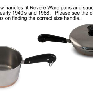 Medium 2-screw replacement handle for vintage Revere Ware pans