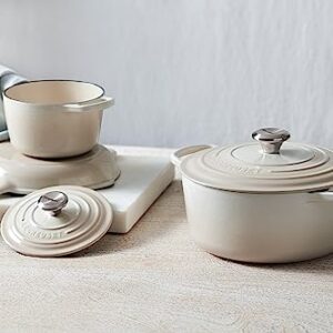 Le Creuset Enameled Cast Iron Signature Saucepan, 1.75 qt., Meringue