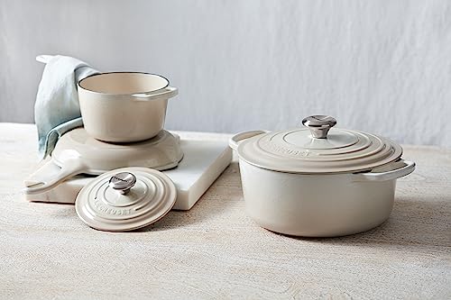 Le Creuset Enameled Cast Iron Signature Saucepan, 1.75 qt., Meringue