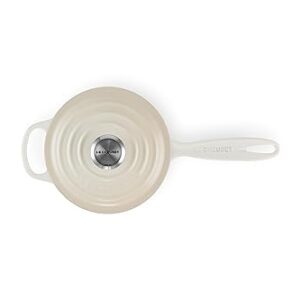 Le Creuset Enameled Cast Iron Signature Saucepan, 1.75 qt., Meringue