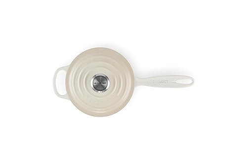 Le Creuset Enameled Cast Iron Signature Saucepan, 1.75 qt., Meringue