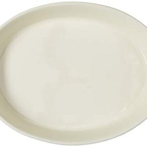 LE REGALO Stoneware Oval Baking Dish, 14x9.5x2.5, White