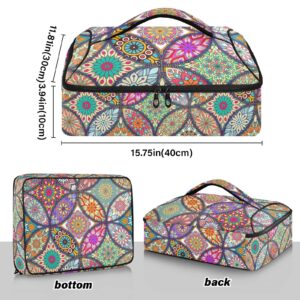 aiyojasen Insulated Casserole Dish Carrier Bag,Mandala Reusable Carrier Keeps Food Hot or Cold, Perfect for Lasagna Pan, Casserole Dish & More