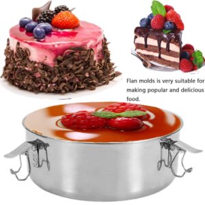 Flan Mold, Stainless Steel Flan Pan Mold with Lid(87 oz) Compatible with Instant Pot 8 qt [6qt avail] Flanera Flan Maker Quesillera Molde Para Flan, Flaneras Moldes Con Tapa