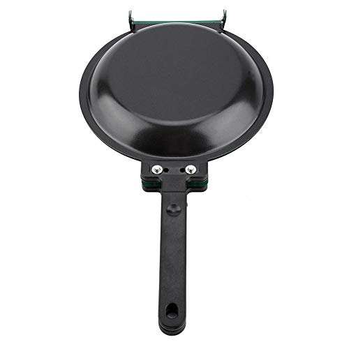 Jadeshay Non-Stick Double Side Ceramic Coating Flip Frying Pan, Durable Pancake Maker Iron Skillet for Gas Stove, Perfect for Cake Embryos (Green)