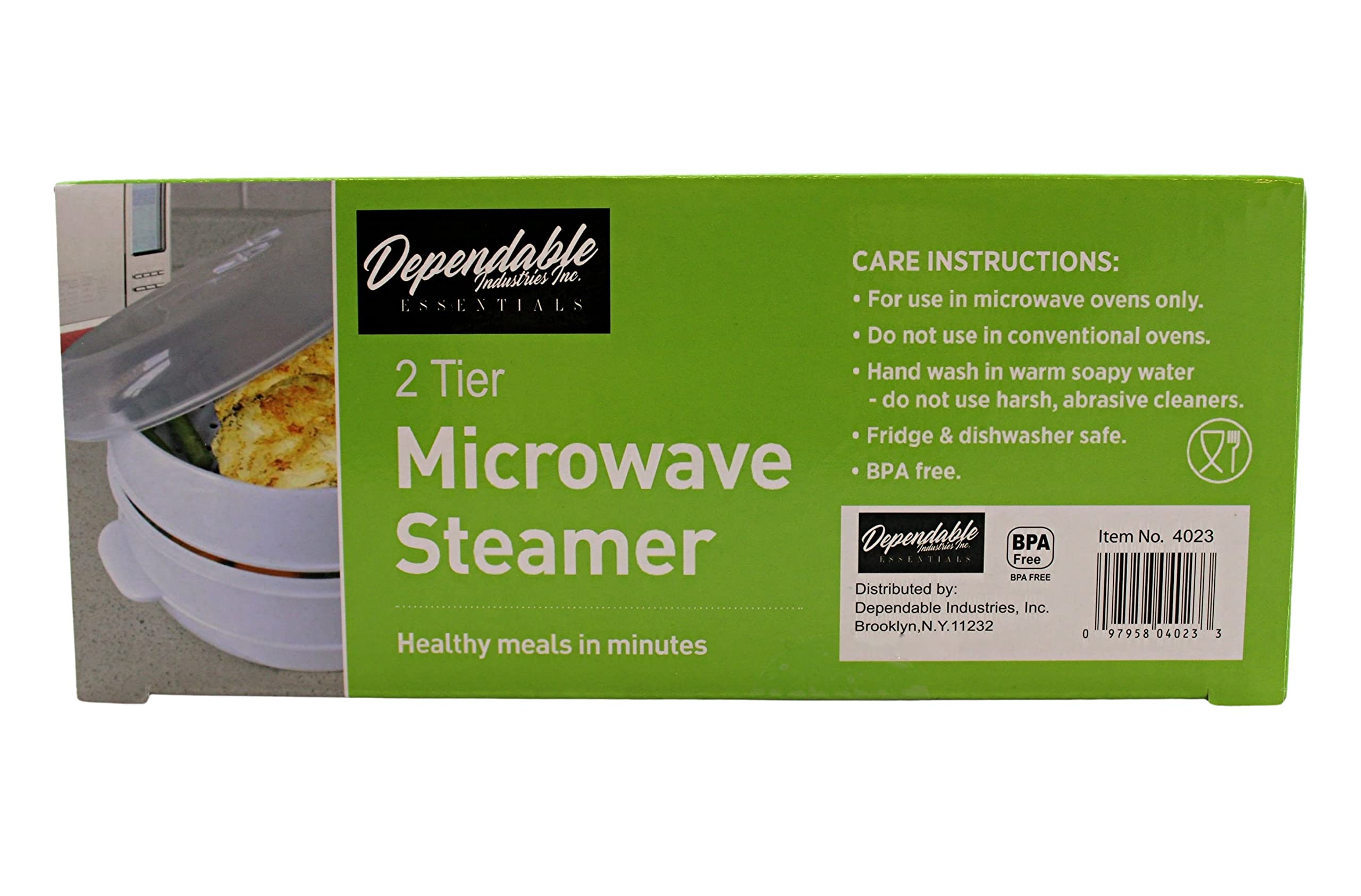 2 Tier Microwave Steamer Healthy Cooking Quick Fast Vegetables No Oil Needed! Cooks Up To 2 Dishes At One Time