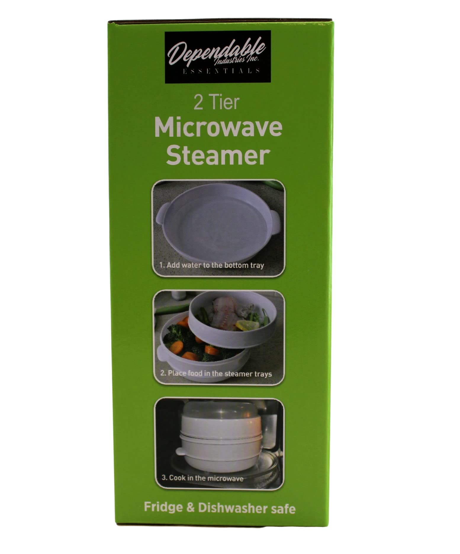 2 Tier Microwave Steamer Healthy Cooking Quick Fast Vegetables No Oil Needed! Cooks Up To 2 Dishes At One Time