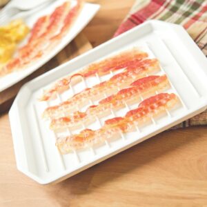 Fox Run Microwave Bacon Rack/Cooker, 8 x 9.75 x 0.5 inches, White,6574