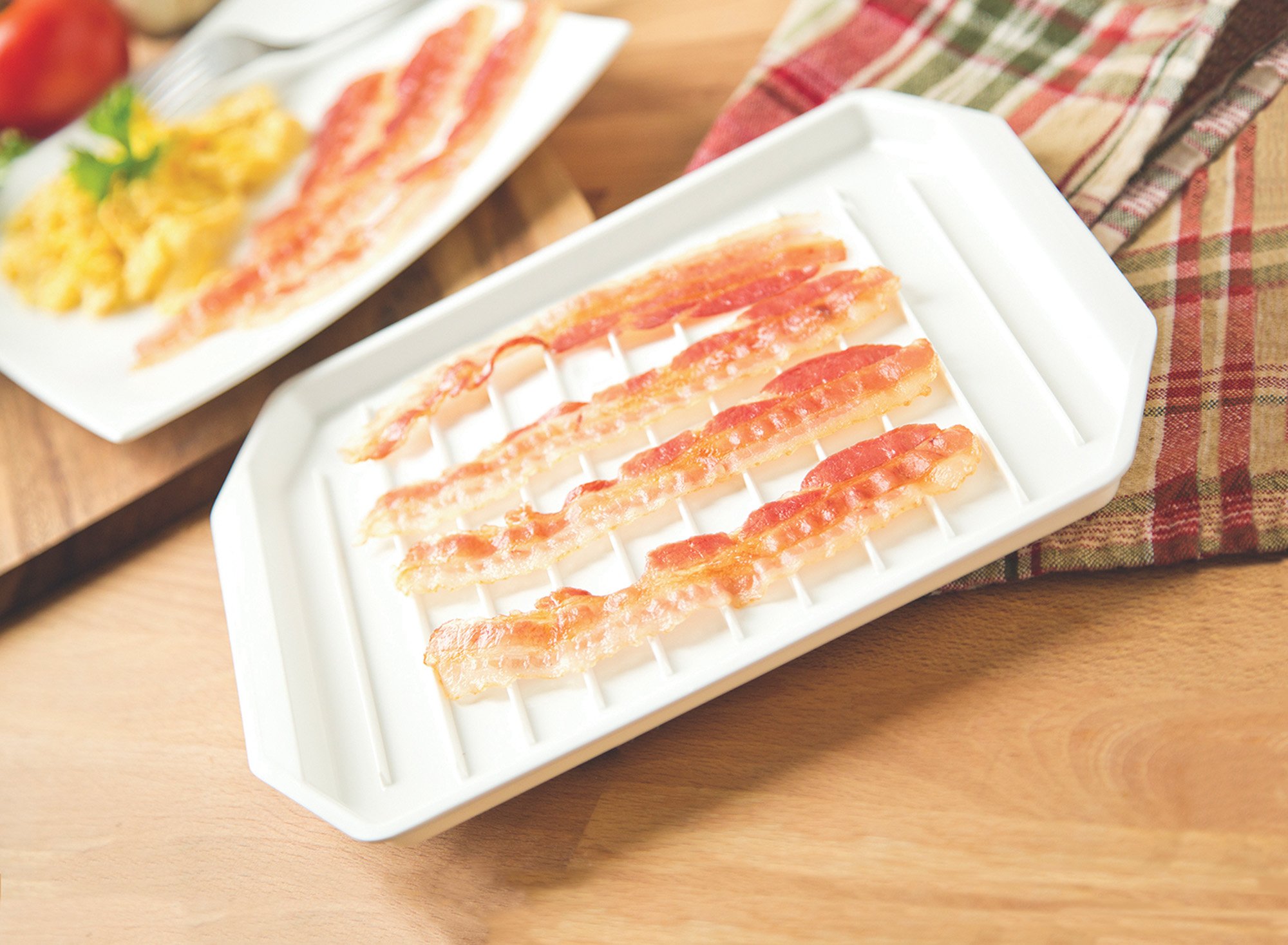 Fox Run Microwave Bacon Rack/Cooker, 8 x 9.75 x 0.5 inches, White,6574