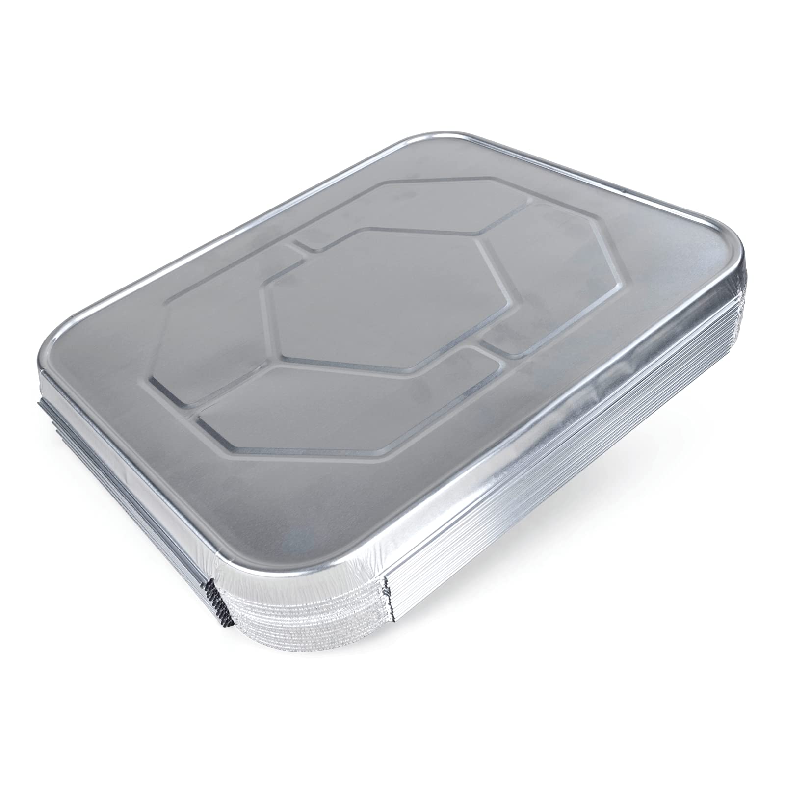 IDL Packaging Aluminum Foil Lids for Full Size Aluminum Steam Table Pans - 21" x 13" (pack of 25) - Disposable Cover for Aluminum Grill Pans - Oven & Freezer Safe - Durable Top for Aluminum Foil Pan