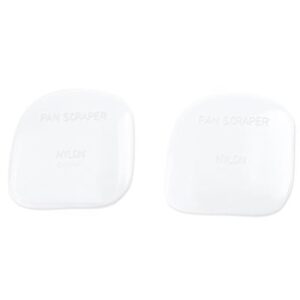 Fox Run Nylon Pot/Pan Scraper, Set of 2, White