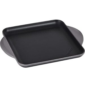 le creuset enamaled cast iron square griddle, 9.5", oyster