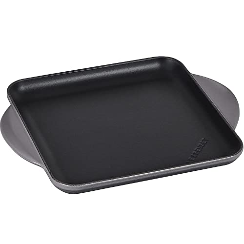 Le Creuset Enamaled Cast Iron Square Griddle, 9.5", Oyster