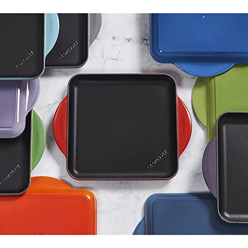 Le Creuset Enamaled Cast Iron Square Griddle, 9.5", Oyster