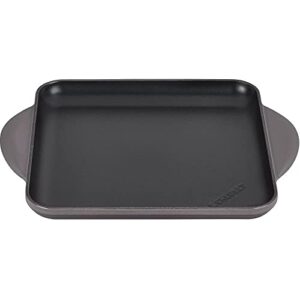 Le Creuset Enamaled Cast Iron Square Griddle, 9.5", Oyster